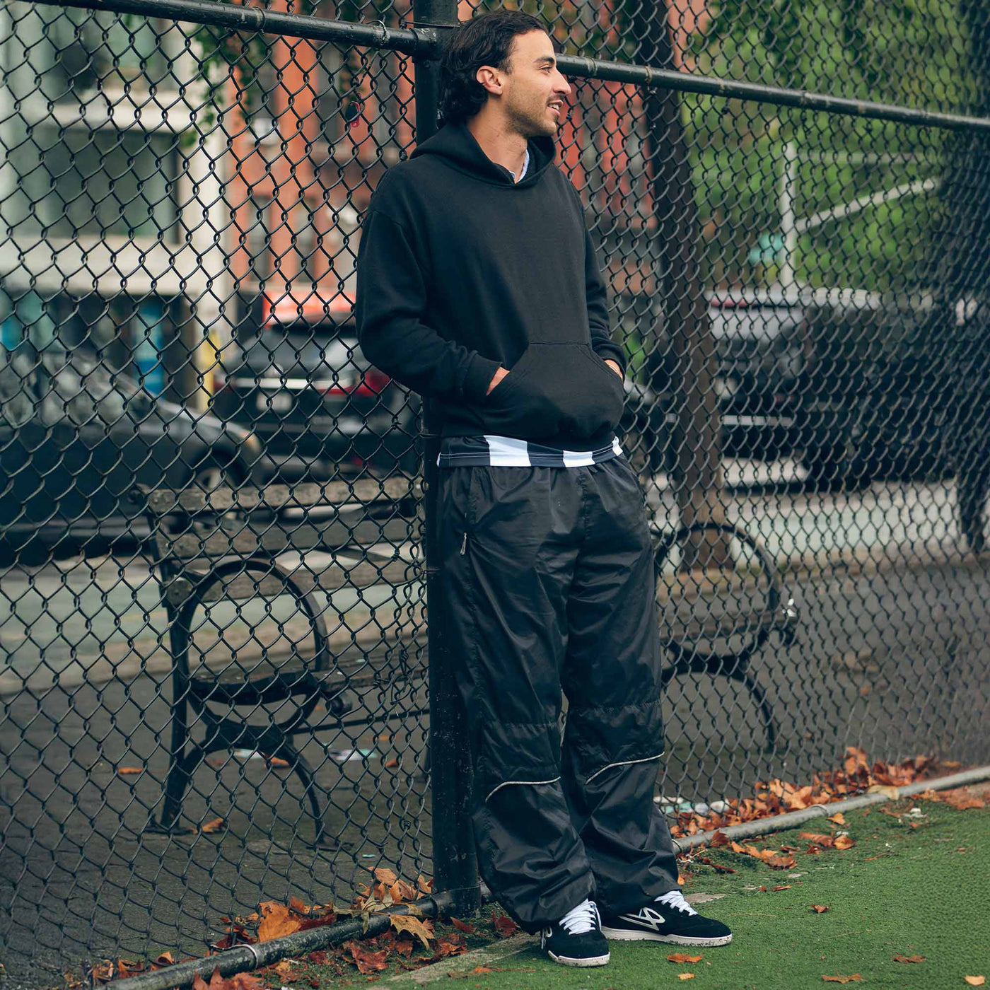 Lanzera Jackal Black | Suede Indoor Football Sneakers with Street Style