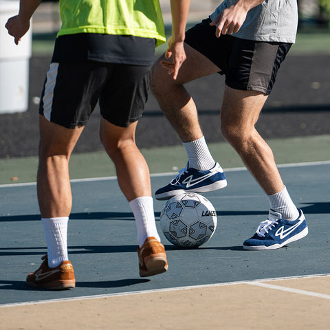 Lanzera Jackal Navy | Suede Sneakers for Football and Everyday Wear